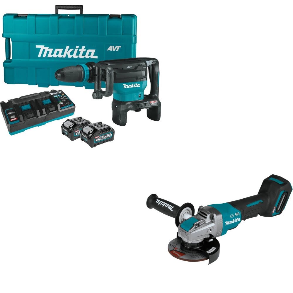 Makita GMH02PM 80V Max Demolition Hammer Kit W/ FREE GAG13Z 5" X-LOCK